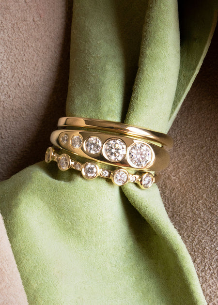 5-Stone White Diamond Theia Ring – M. Hisae